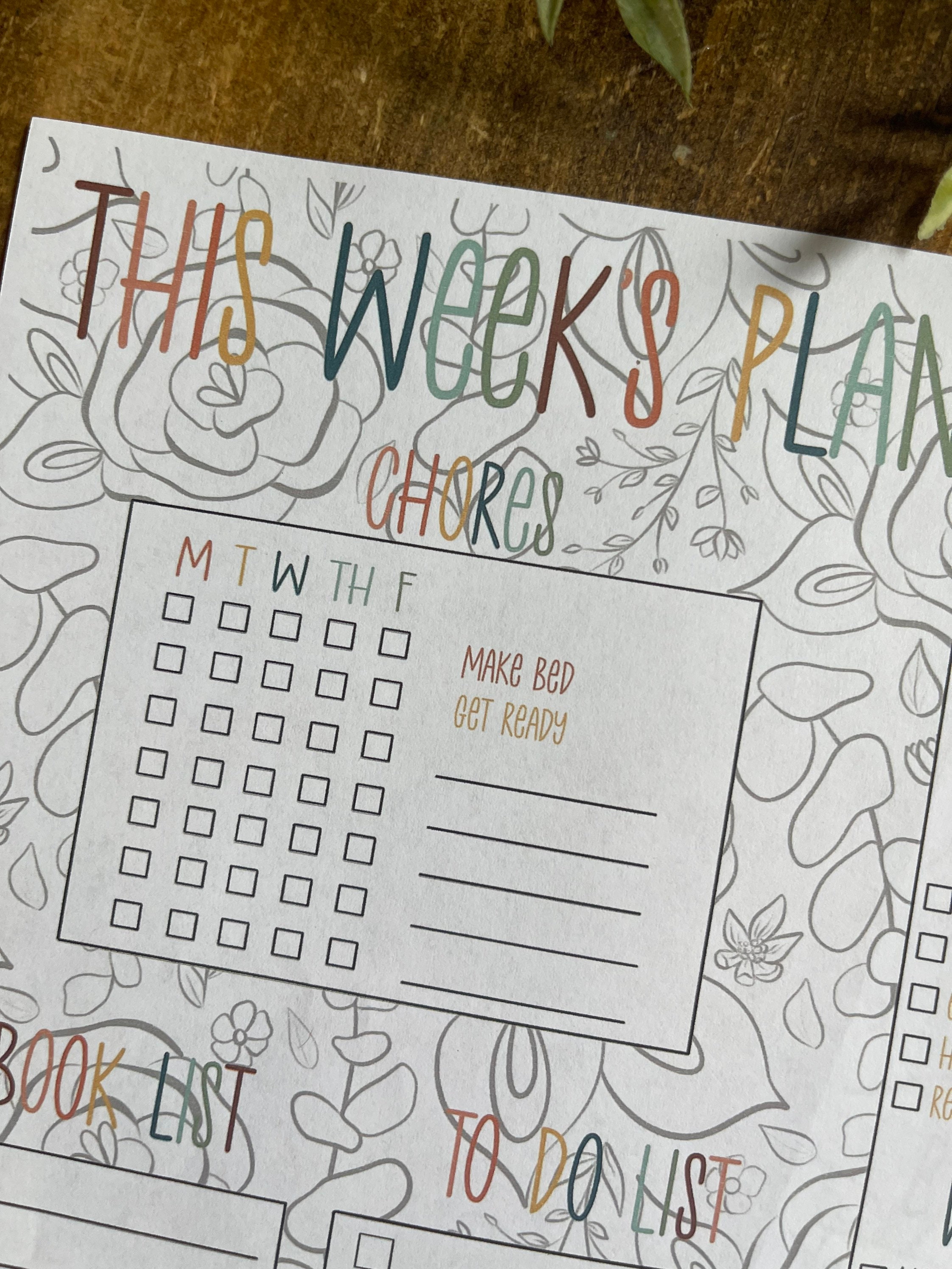 Boho Homeschool Weekly Planner | Printable Routine Page (digital ...