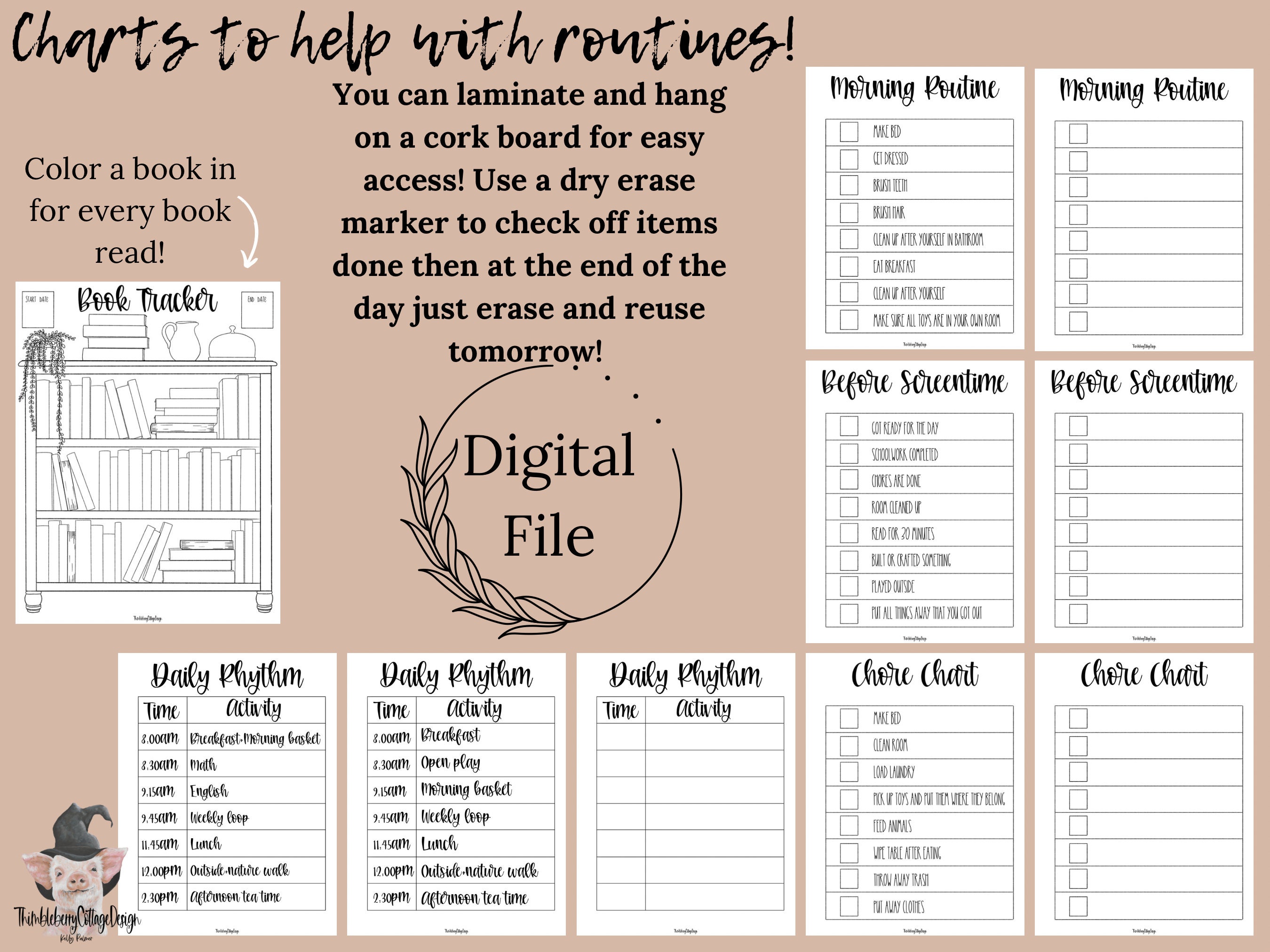 Homeschool Planner Printable Loop Schedule Bundle | Daily Rhythm ...