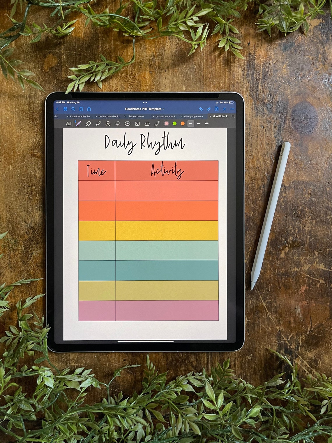 Rainbow Homeschool Daily Rhythm Schedule Printable Digital - Etsy