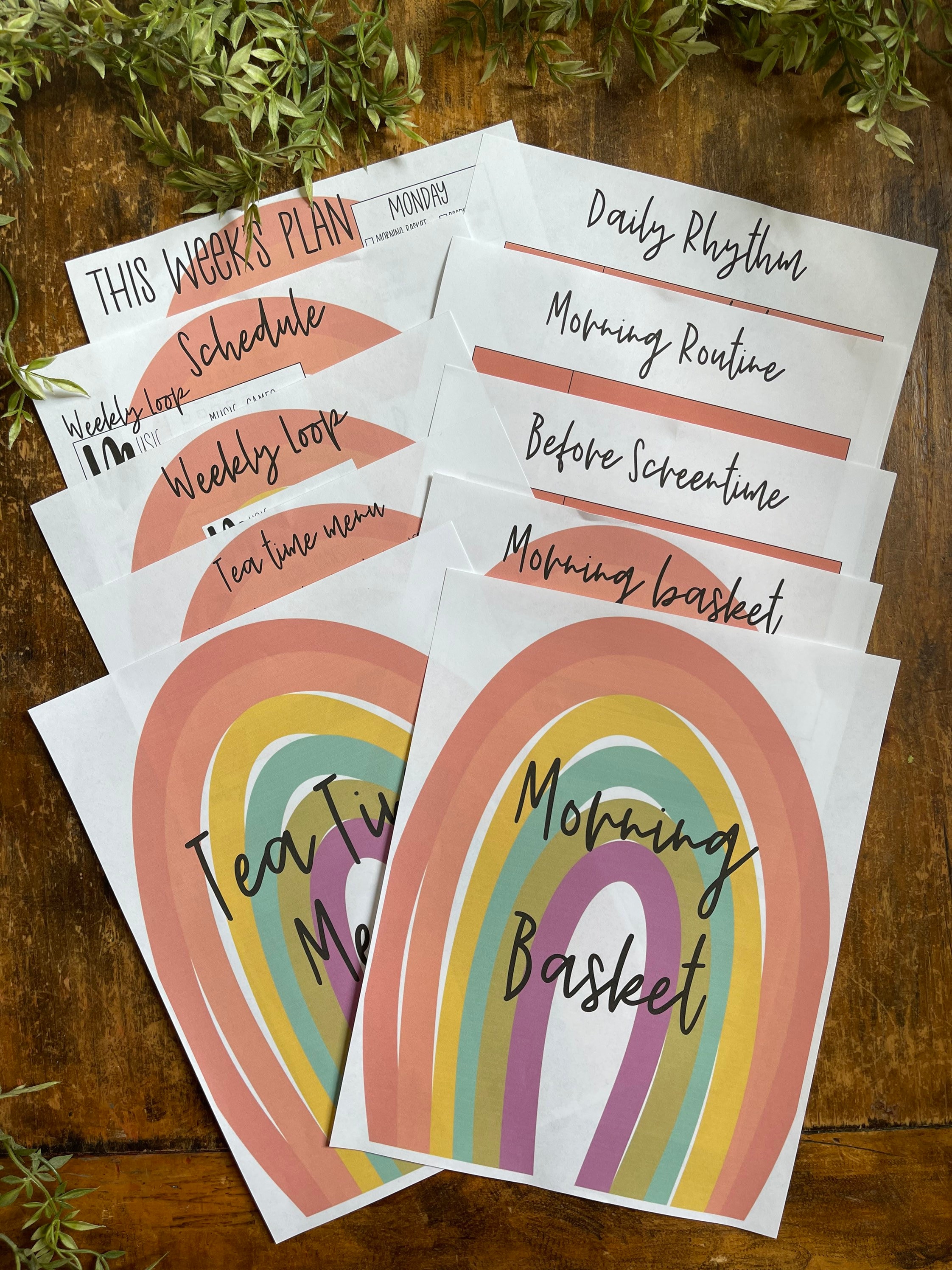 Homeschool Loop Schedule and Daily Rhythm Planner Printable Bundle ...