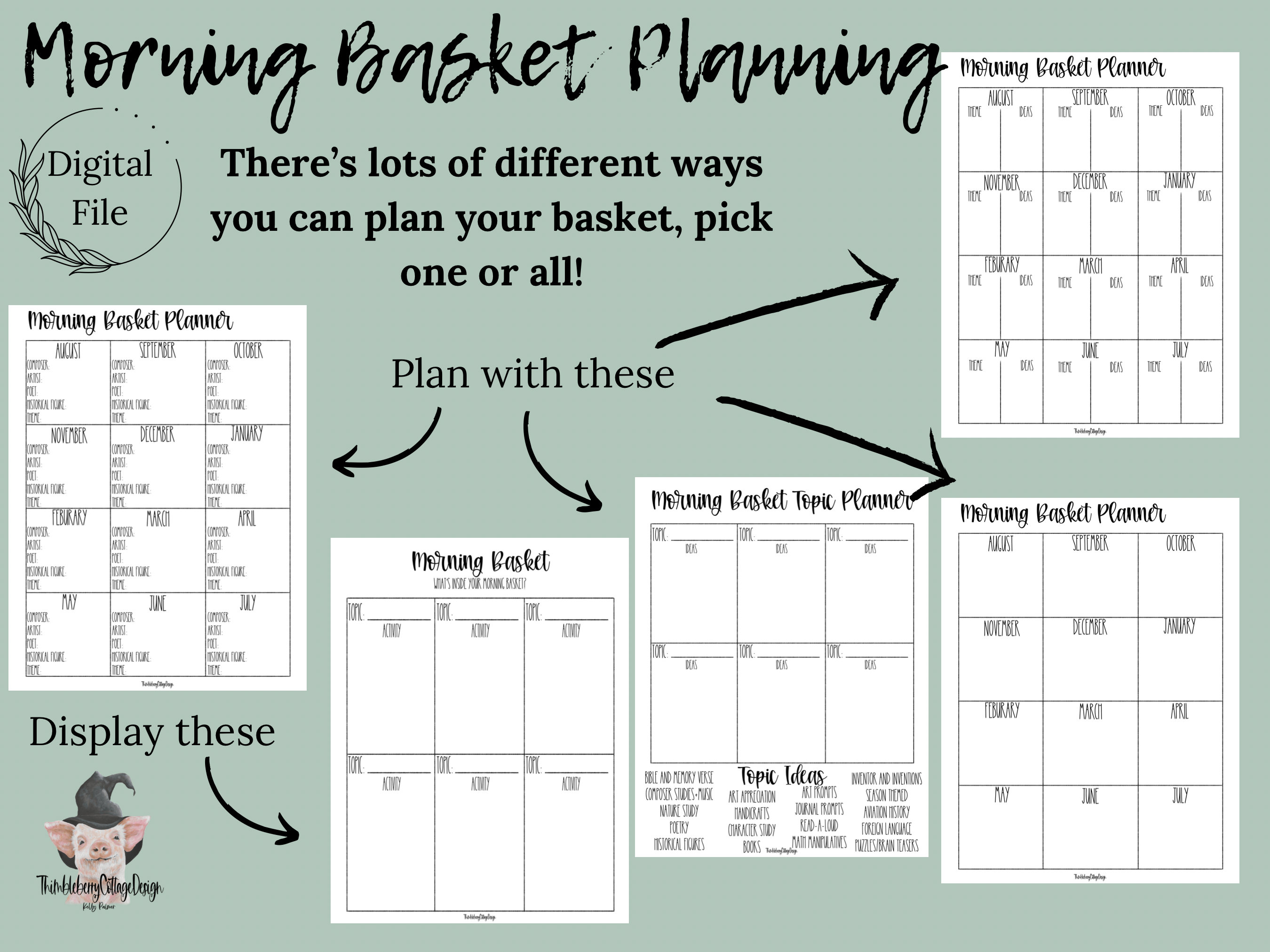 Homeschool Planner Printable Loop Schedule Bundle | Daily Rhythm ...
