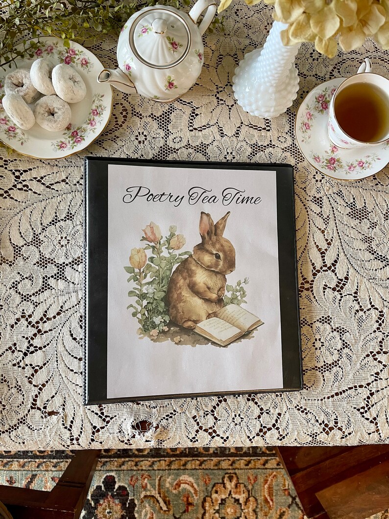 Poetry Tea Time Printable Planner | Activity Cards and Flash Cards - Etsy
