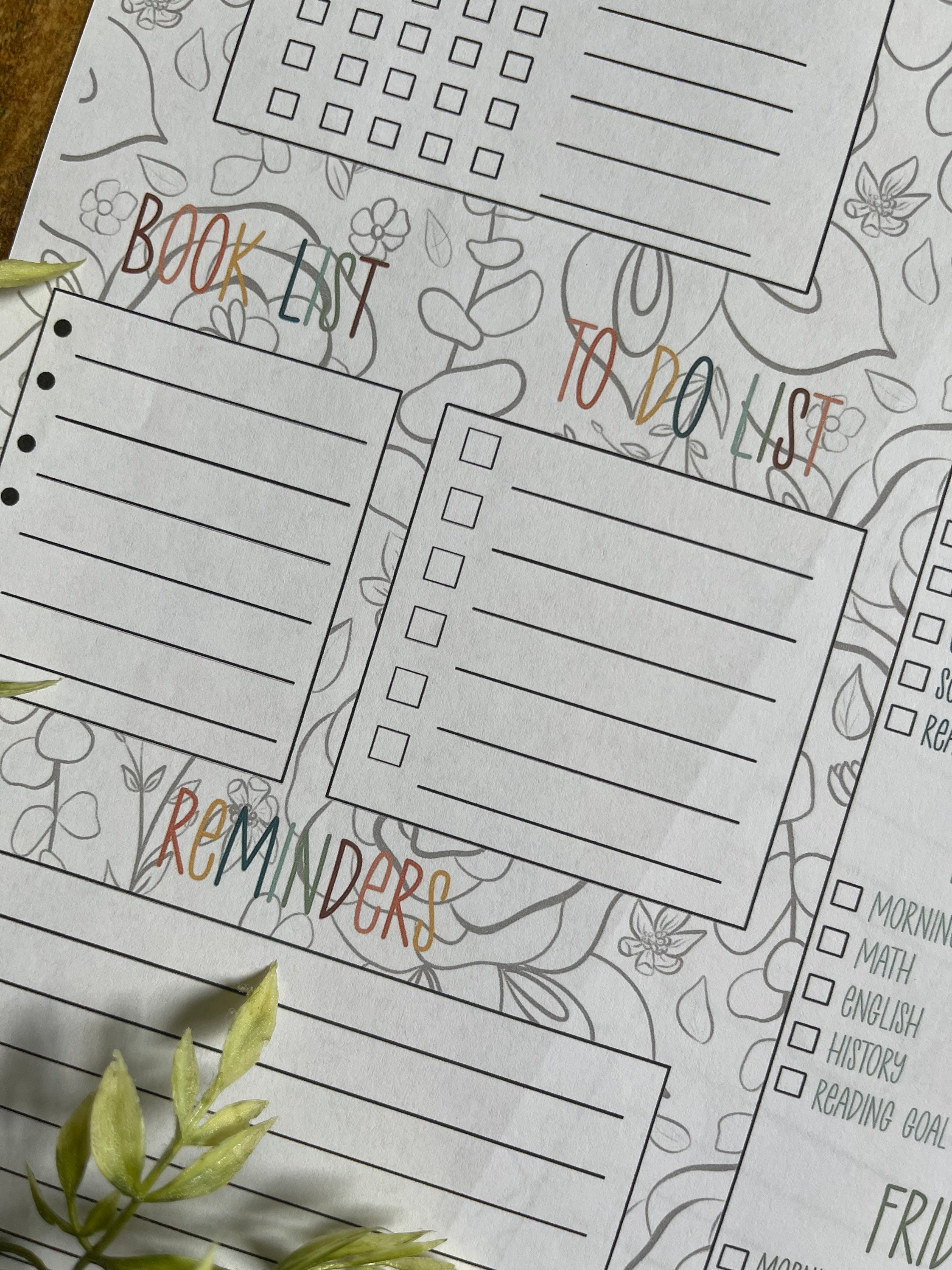 Boho Homeschool Weekly Planner | Printable Routine Page (digital ...