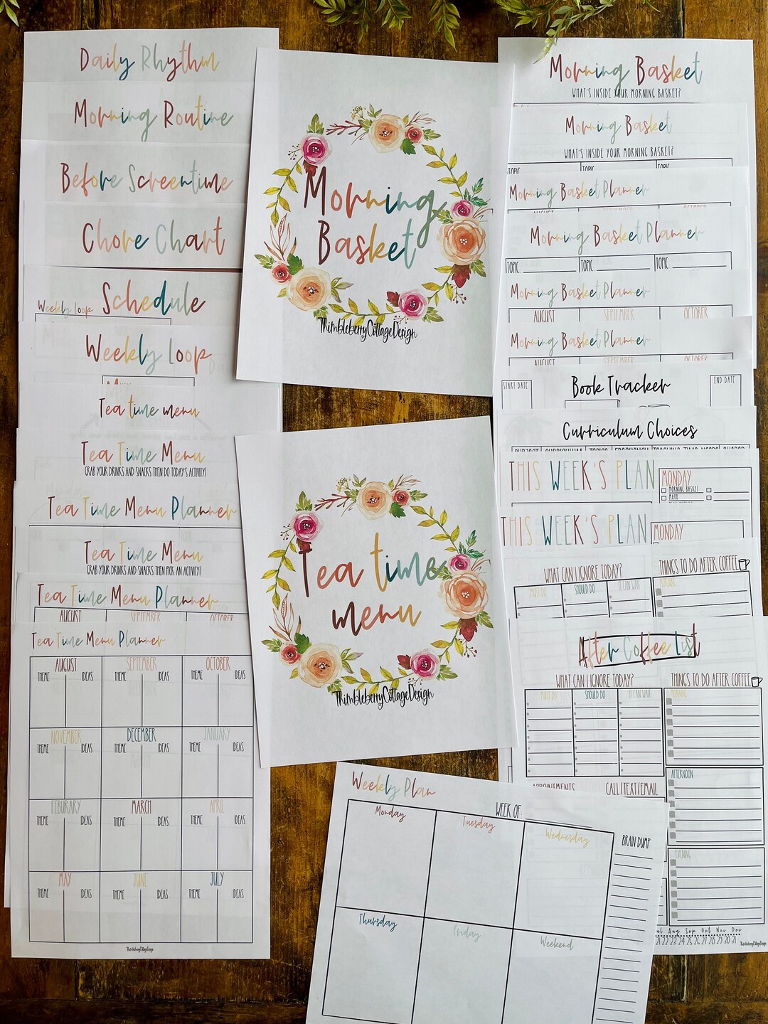 Minimalist Homeschool Loop Schedule Planner Bundle | Daily Rhythm ...