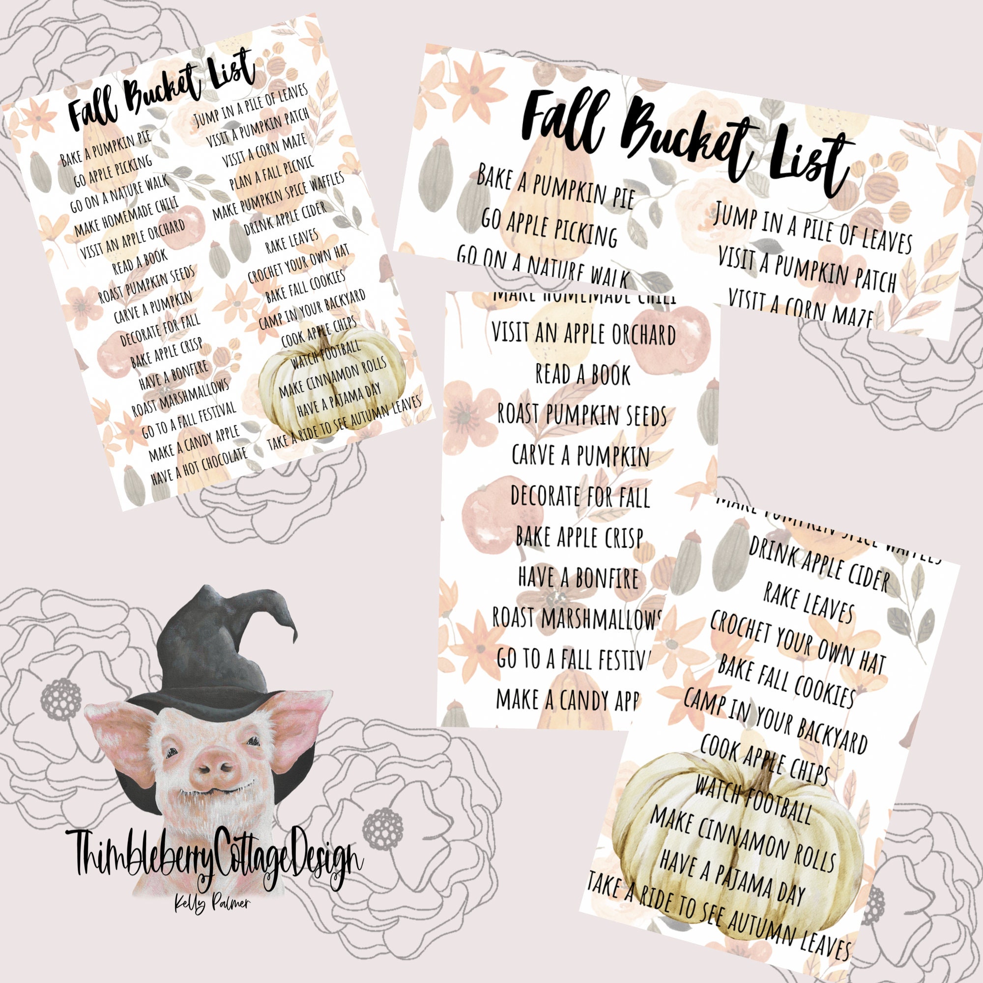 Fall Bucket List and Scavenger Hunt Bundle Instant Download - Etsy