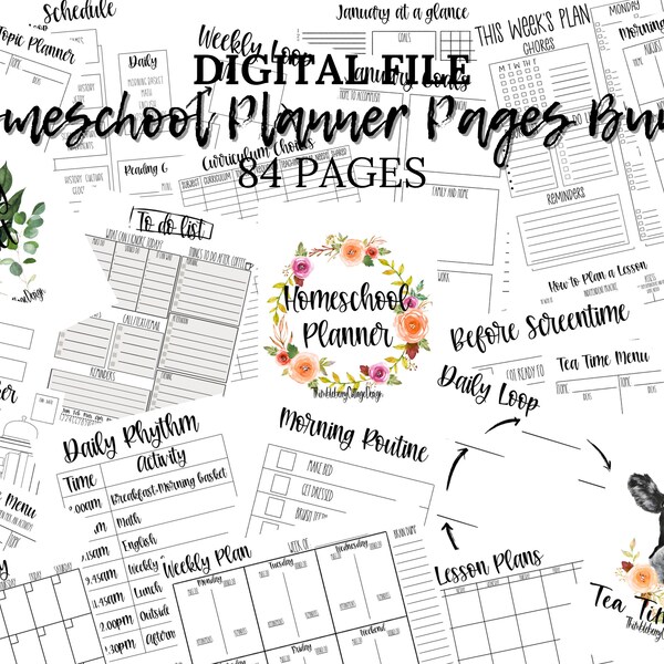 Homeschool Planner Printable - Etsy