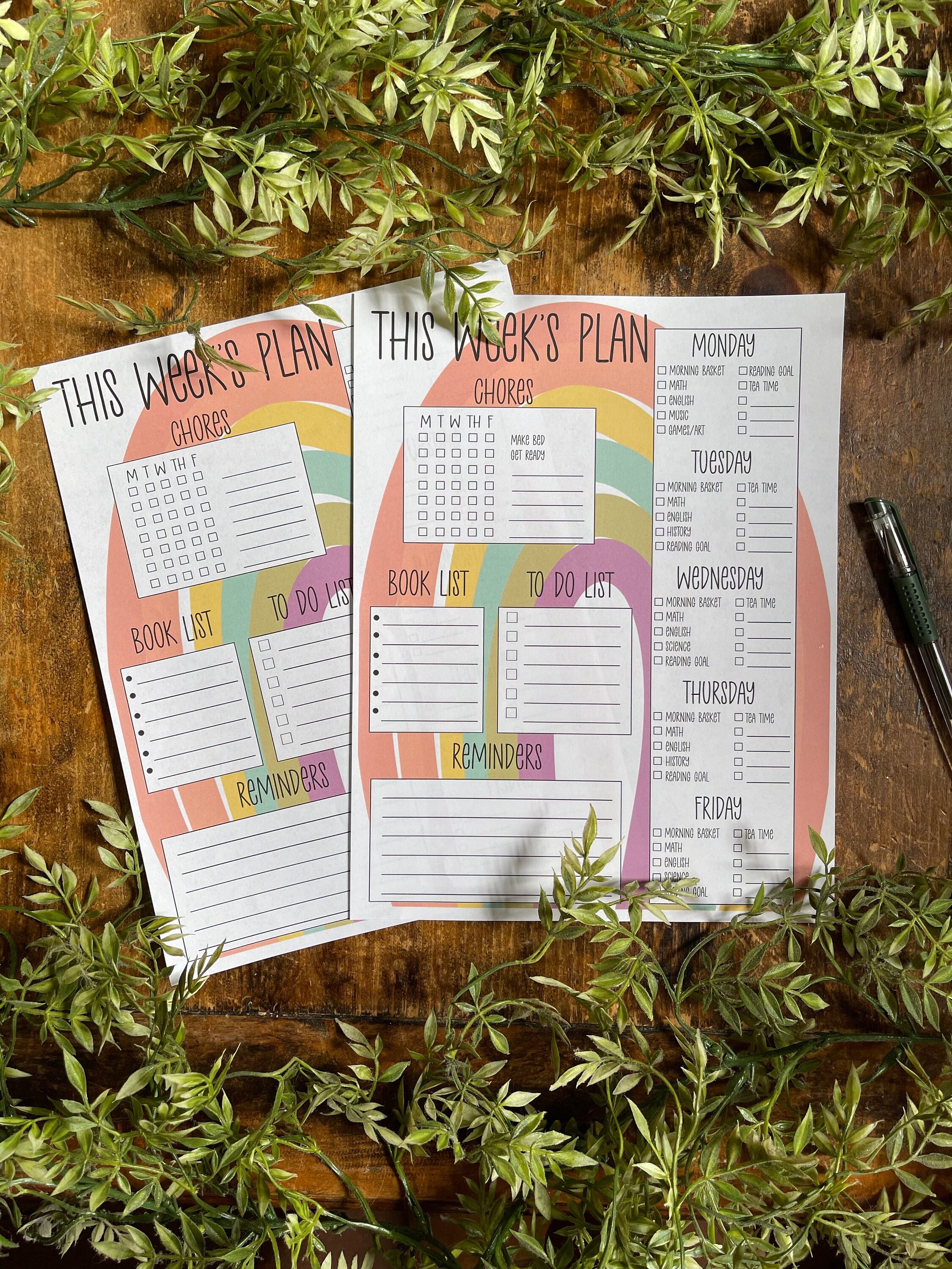 Homeschool Loop Schedule and Daily Rhythm Planner Printable Bundle ...