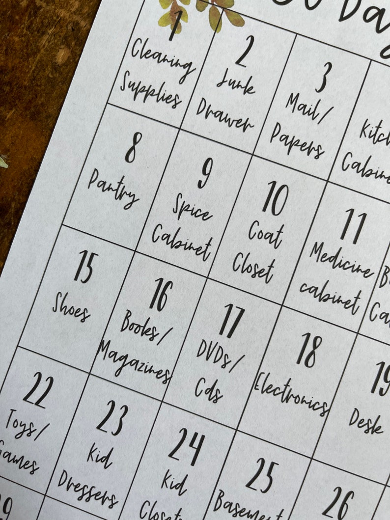 Whole House Fall Cleaning Checklist Bundle Daily Weekly - Etsy