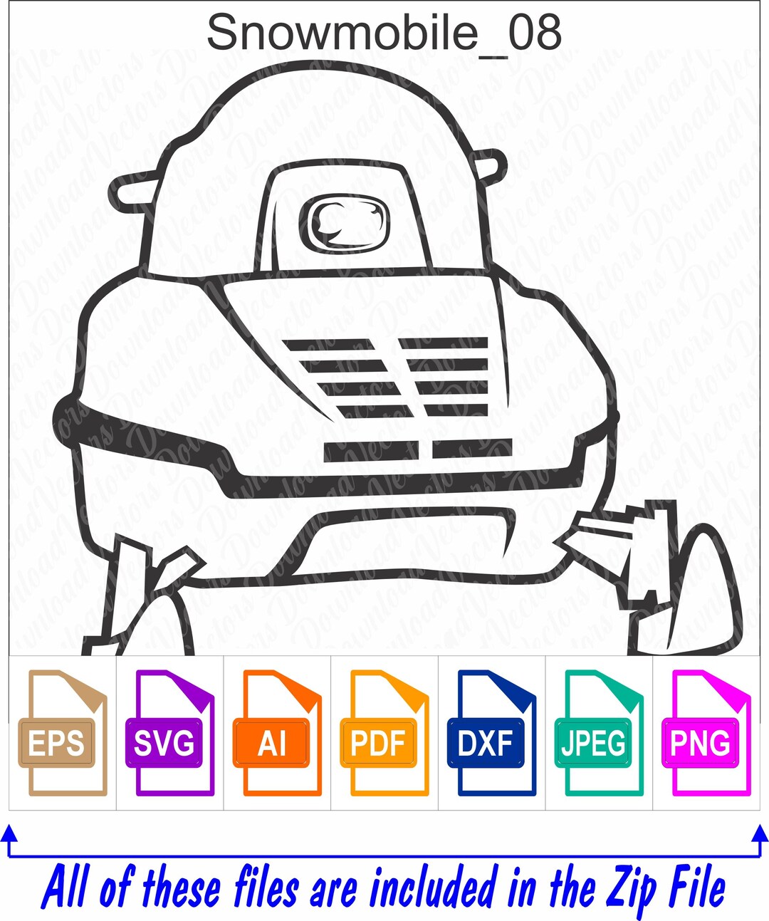 Snowmobiles 08 SVG Ai Pdf Circut Vinyl Print Clipart Silhouette Digital ...