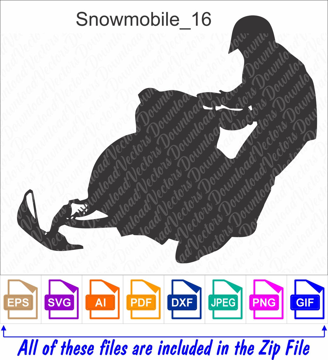 Snowmobiles 16 SVG Ai Pdf Circut Vinyl Print Clipart Silhouette Digital ...
