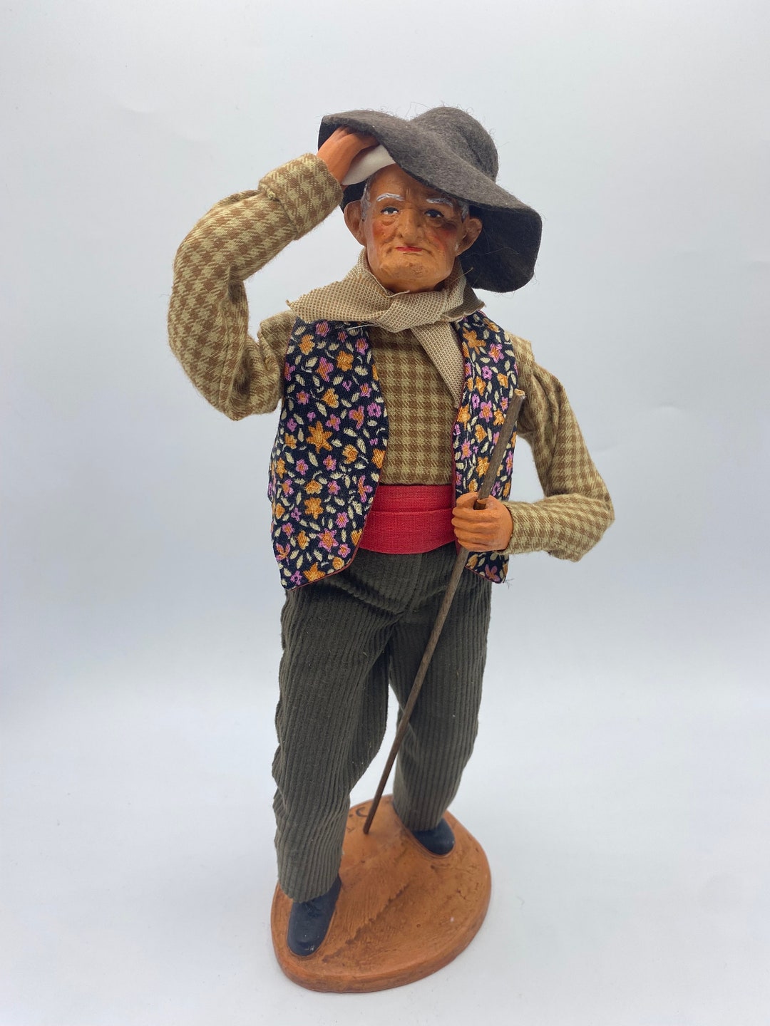 Vintage S. Jouglas Santon Terracotta Clay Figurine Doll Made in France ...