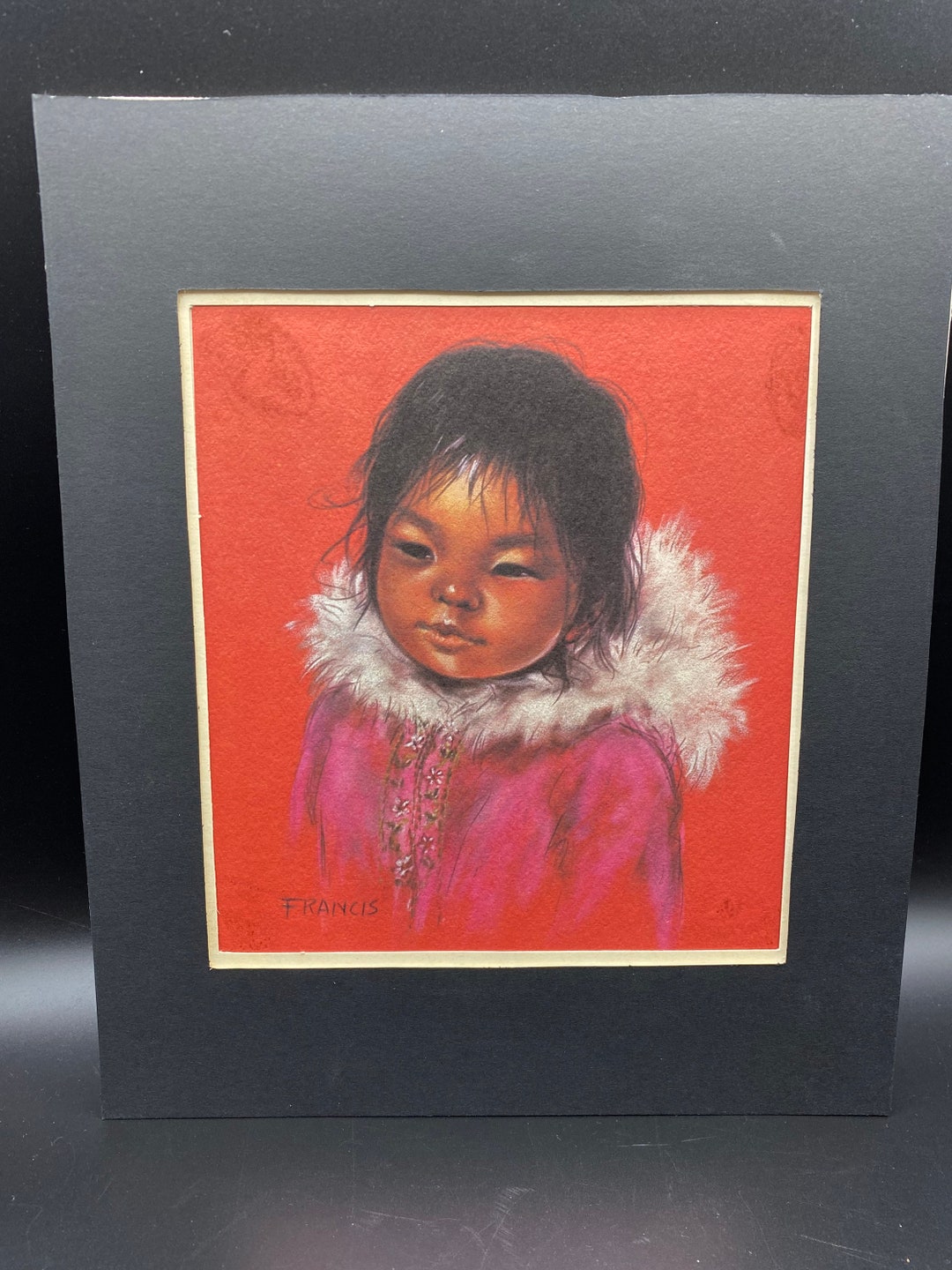 Vintage 1970s Dorthy Francis Print: Ekaluk Girl, Native Art - Etsy
