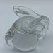 Vintage Art Glass Clear Bullicante Bunny Figurine, Art Glass Animals ...