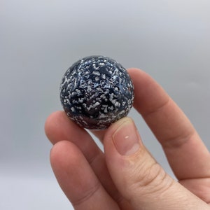 Vintage porcupine Style Mega Marbles Set of 5, Black Marbles With White ...