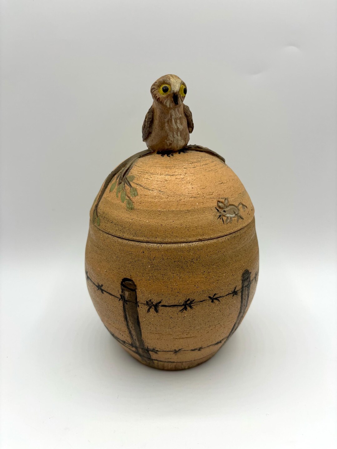 Whimsical Studio Art Pottery Owl Cookie Jar - Jim Ritchie RF Montreal ...