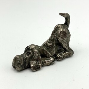 Vintage Pewter Miniature Animals Figurine Loy, Pewter Hound Dog, Kitten ...