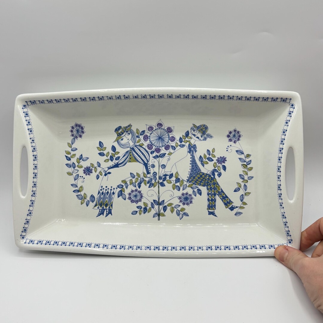 Vintage Figgjo Flint Turi Design Lotte Rectanglar Serving Handled Tray ...