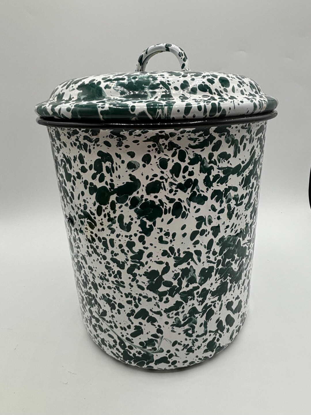 Vintage CGS International Enamelware Green and White Speckled Nesting ...