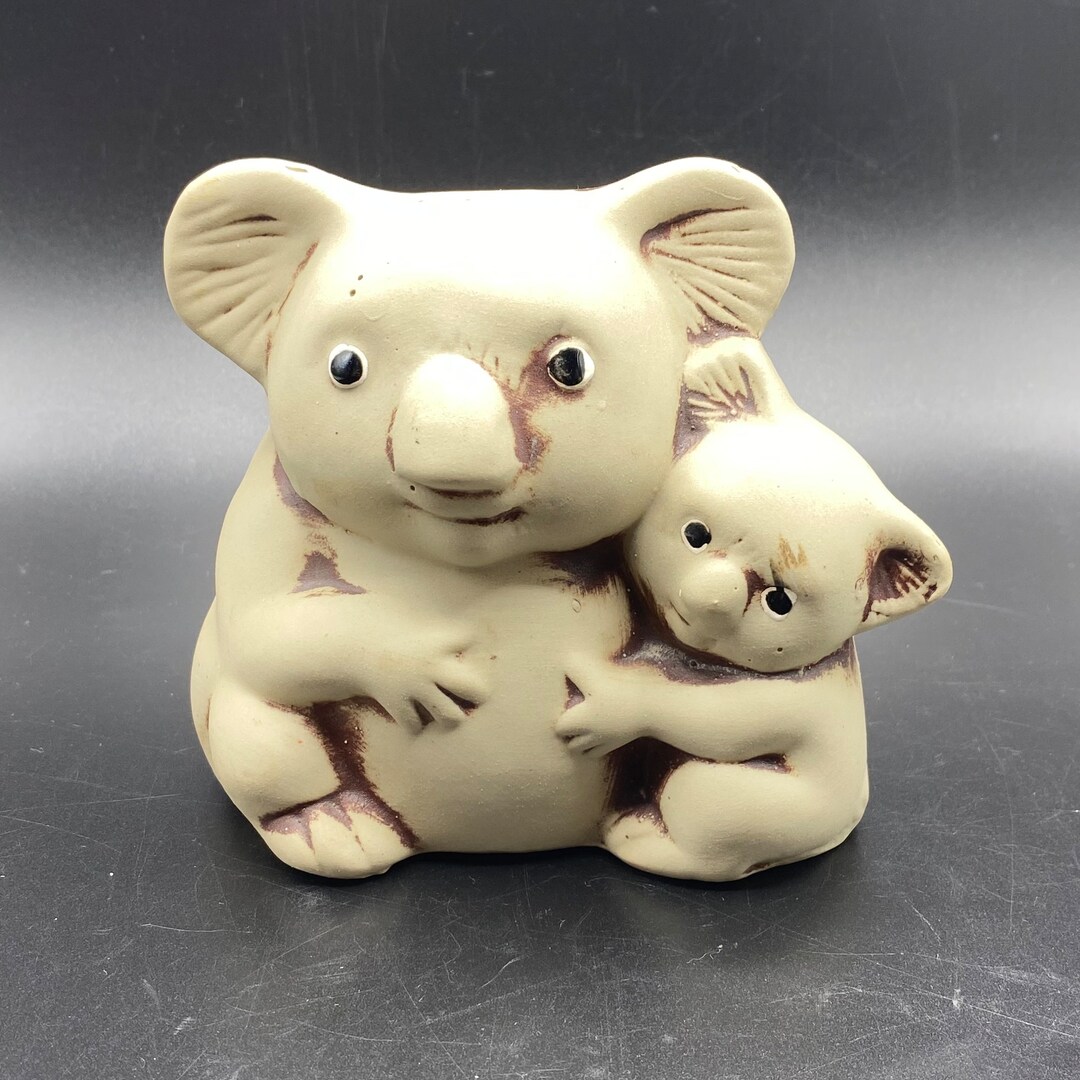 Vintage Koala Bear Mom and Baby Clay Pottery Planter Pot - Etsy