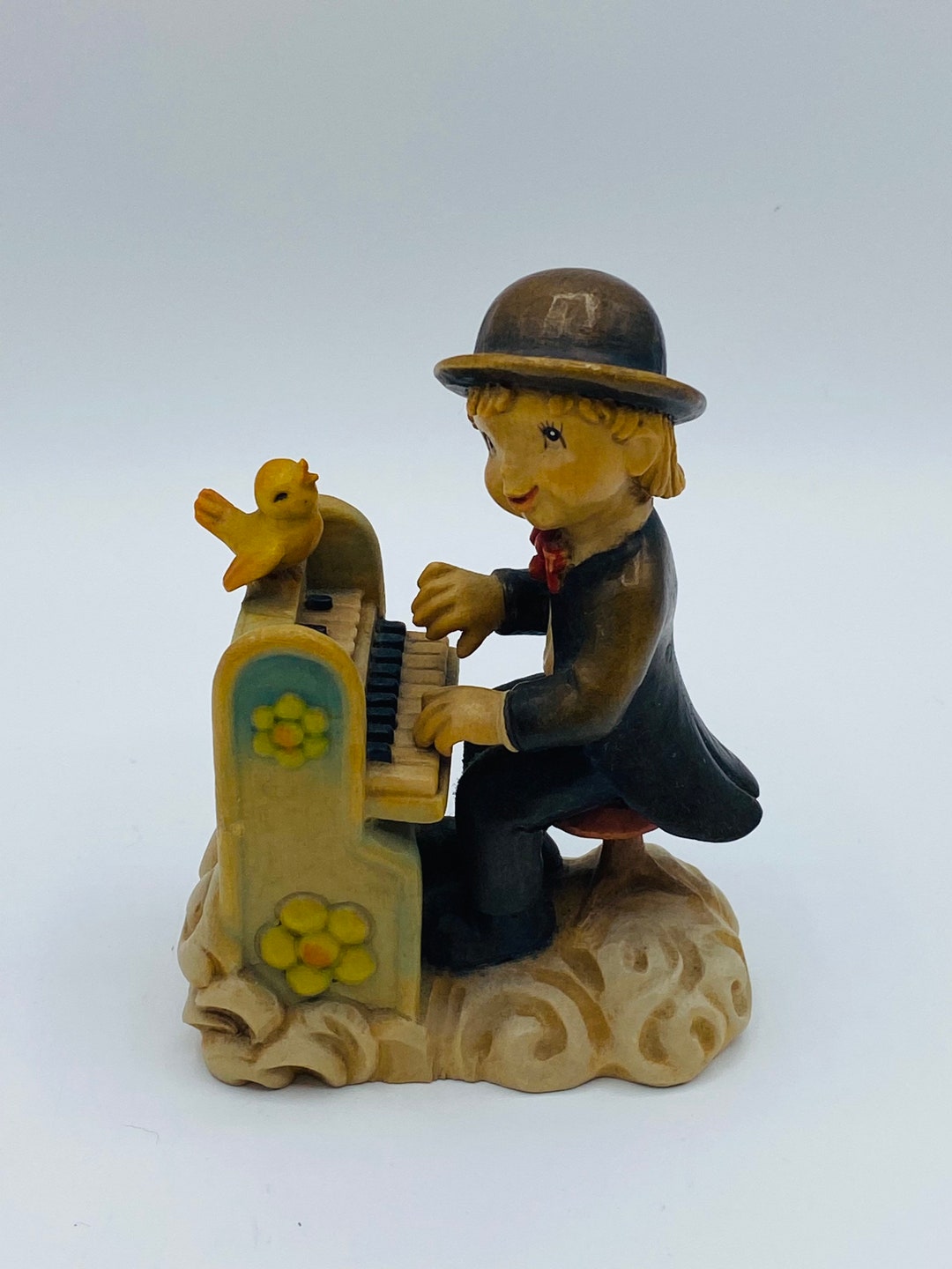 Anri Italy Ferrandiz Play It Again Boy Organ Piano Bird - Etsy