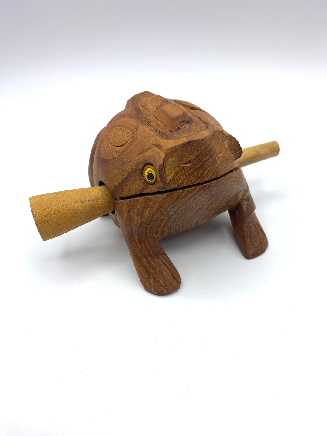 Vintage Carved Wooden Croaking Frog Guiro Percussion Instrument - Etsy