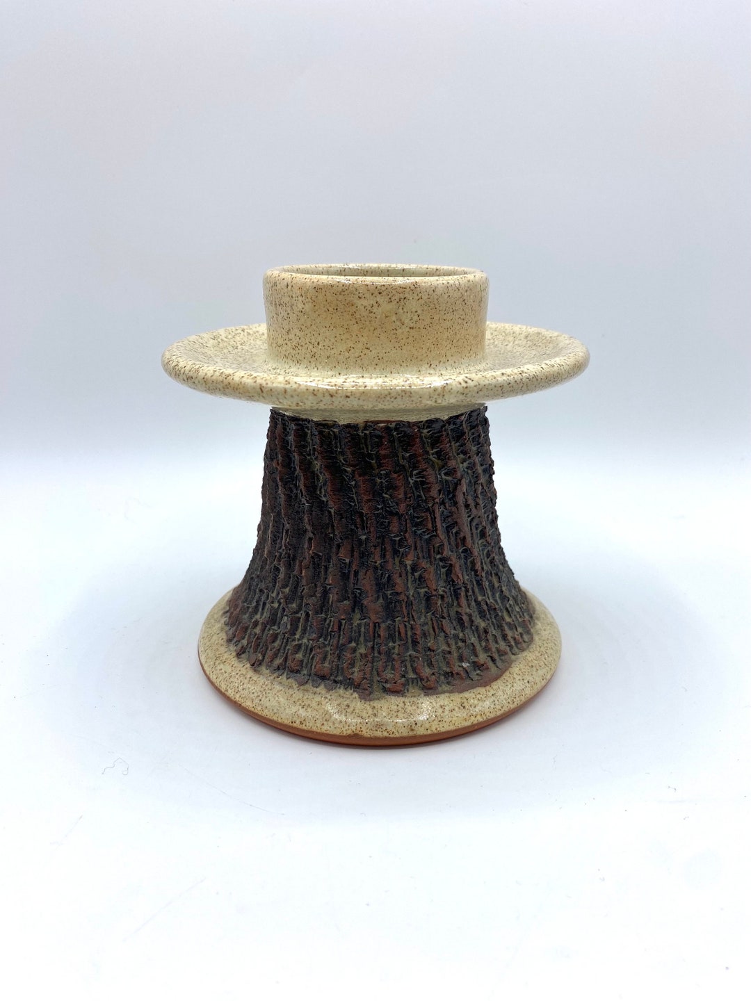 Vintage Enfin Pottery Tree Bark Ceramic Votive Holder, Russ Baldwin - Etsy