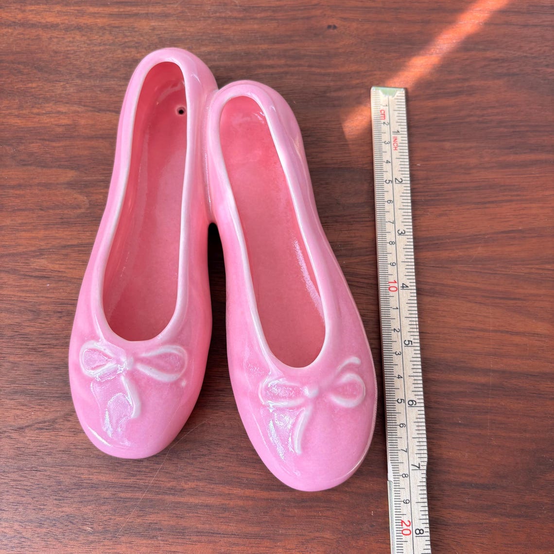 Vintage Ceramic Pink Ballet Slippers Wall Hanging Decor, Ballerina ...