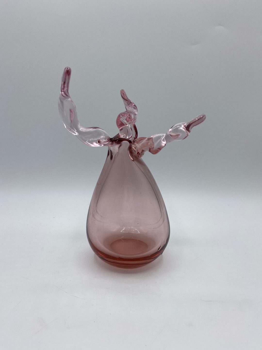 Modernist Light Pink Art Glass Vase: Free Form Blown Glass - Etsy