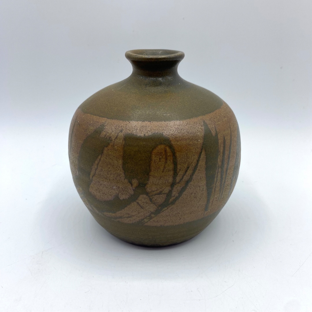 Vintage SDW Stoneware Designs West Pottery Vase With Brush Stroke MCM ...