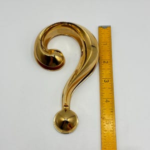 Brass Tone Question Mark Oversized Paper Clip Claw, Brass Desk ...
