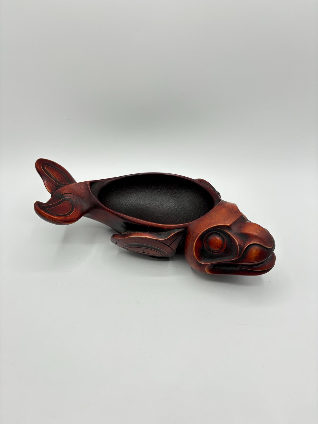 Vintage Boma Rosewood Spirit Bowl, Killer Whale Design Made in Canada ...