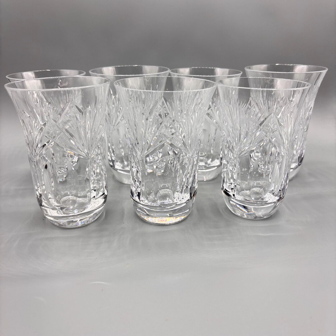 Vintage Nachtmann Andernach Pattern Crystal Fluted Juice Glasses Set of ...