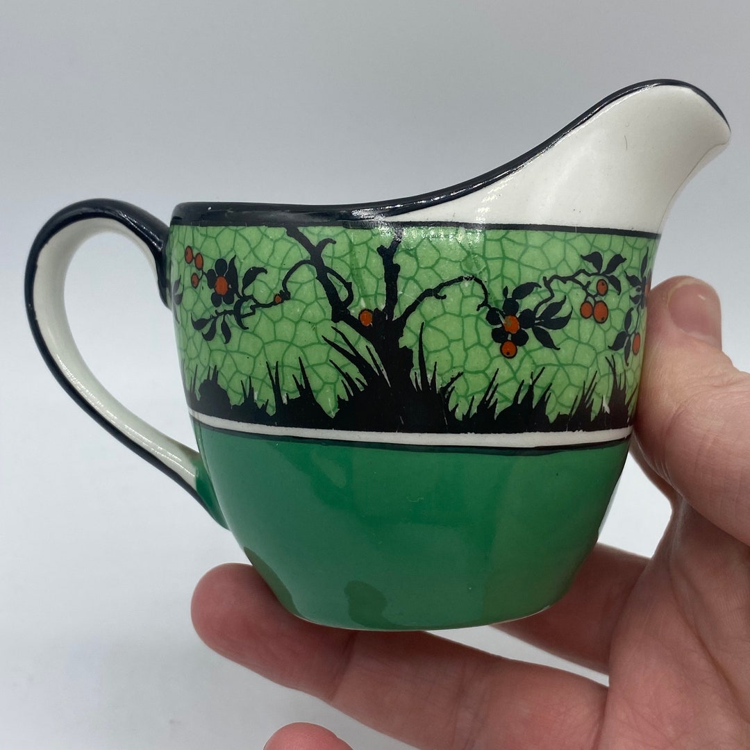 Vintage Art Deco Wedgwood & Co. Bone China Creamer Pitcher in Cardinal ...