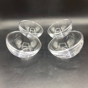 Crystal Clear Slant Cut Bowl Set of 4, Stackable Slant Cut Kitchen Prep ...