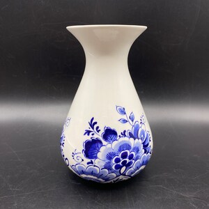 Vintage Delft Blue Belly Vase Floral Design by Heinen Delfts Blauw - Etsy