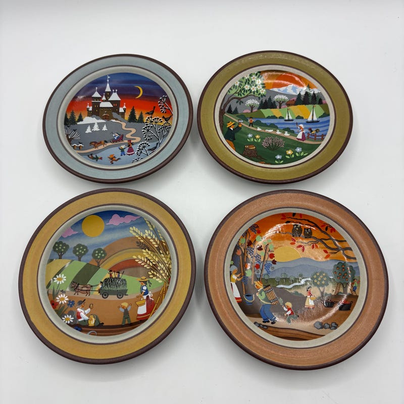 Four Seasons Plate - Etsy