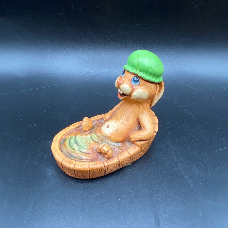 Vintage Moorcraft Rabbit Hand Painted Stonecraft Rabbit Figurine ...