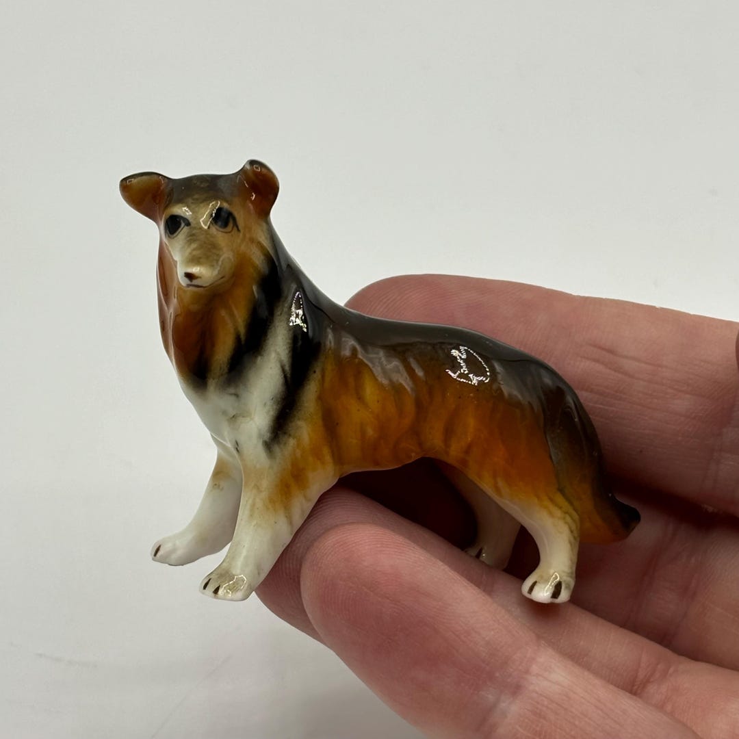 Vintage Miniature Ceramic Collie Lassie Dog Figurine 2.5” - Etsy