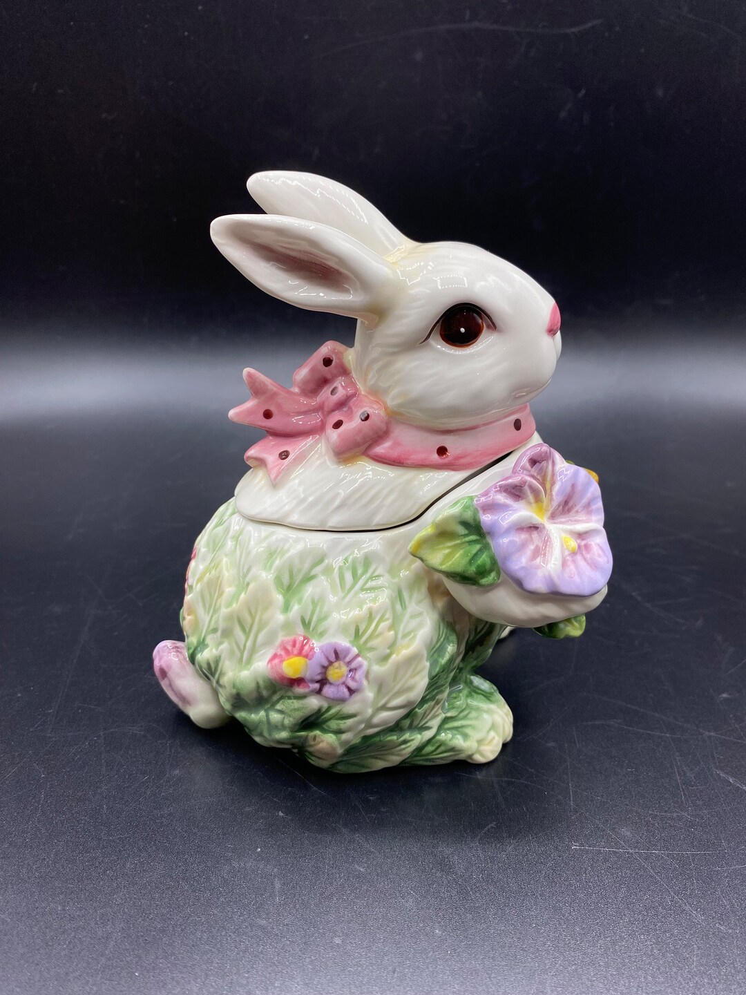 Vintage Corner Ruby Bunny Decor Easter Bunny Lidded Sugar Pot, Figural ...
