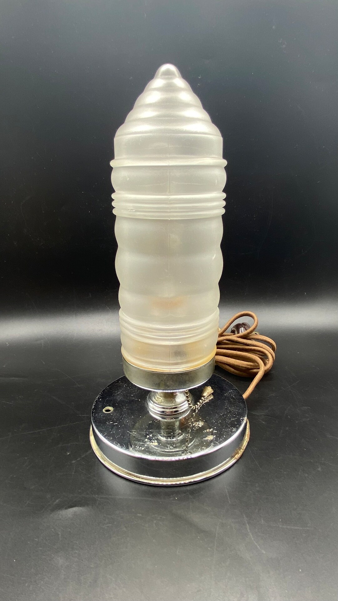 Vintage 1950’s Rocket Torpedo Shape Satin Glass Vanity Boudoir Lamp - Etsy