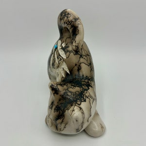 Vintage Navajo Acoma Carved Horse Hair Pottery Cat High Tail Figural ...