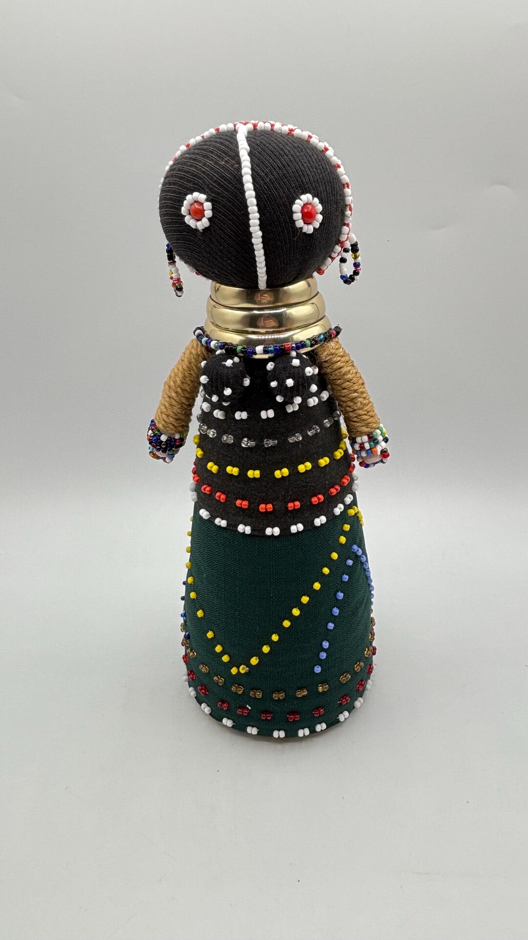 Vintage Ndebele Handmade South African Colorful Beaded Ceremonial Doll ...