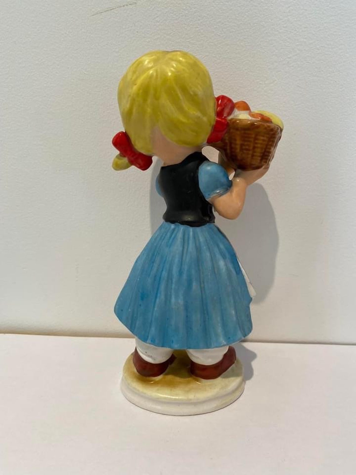 Vintage Japanese Large Hummel Figurine, Girl Holding Basket of Fruit - Etsy