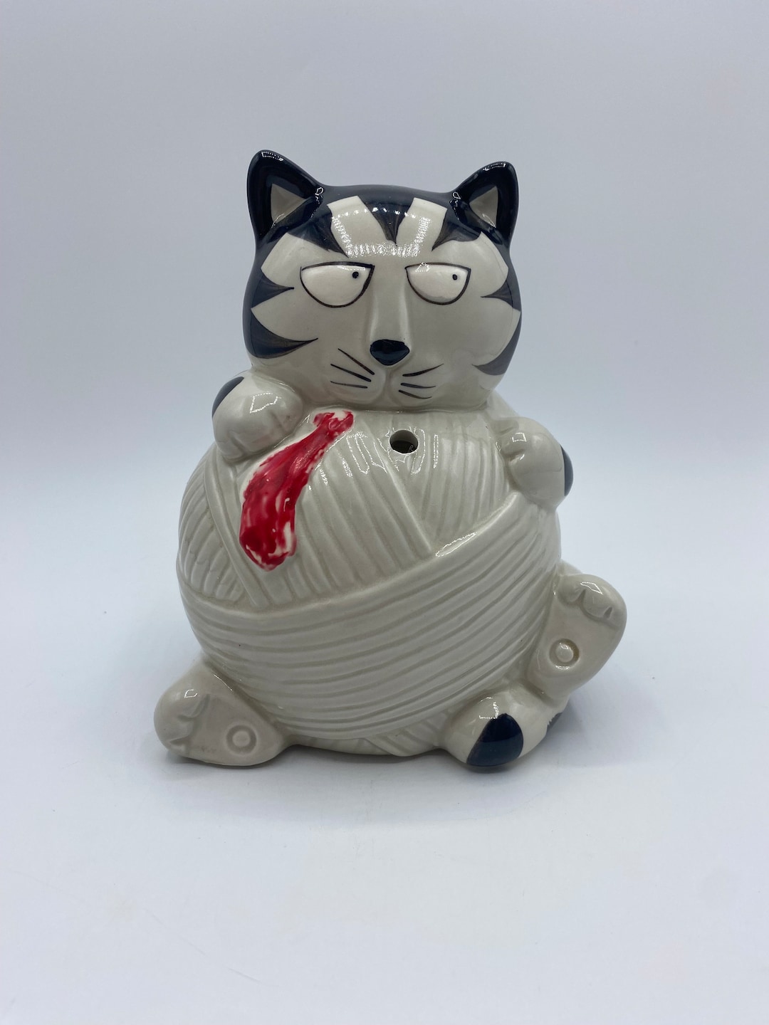 Vintage Takahashi Hand Painted Ceramic Tom Cat Yarn String Dispenser - Etsy