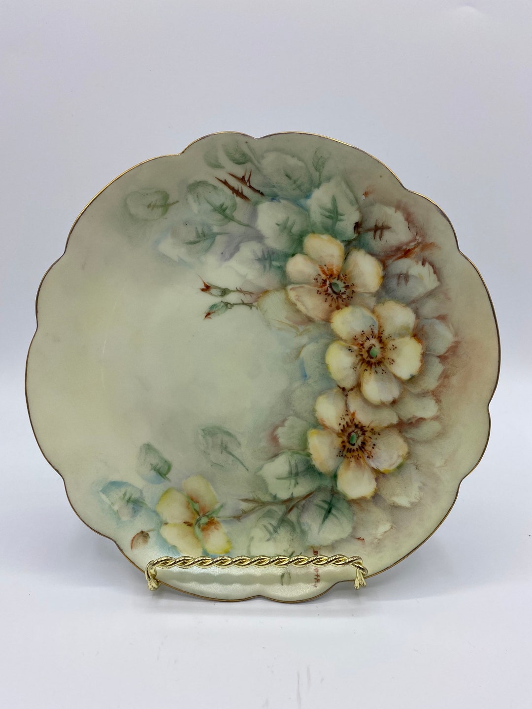 Vintage Hand Painted Flower "pansy" Plate Rosenthal Bavaria Artist ...