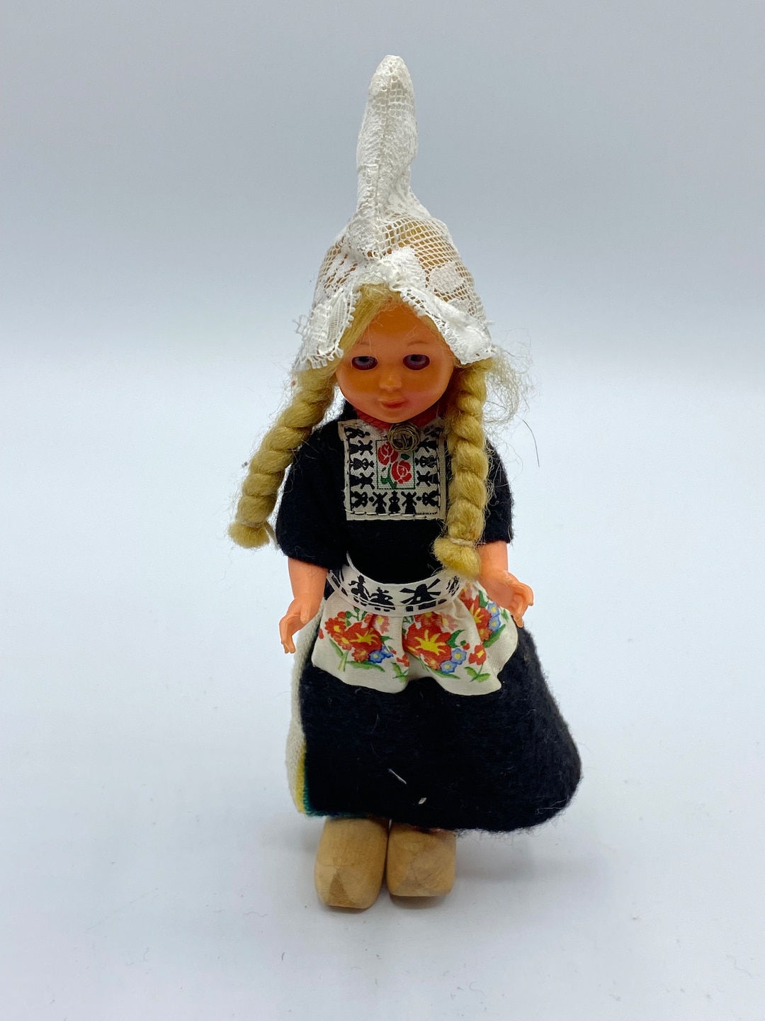 Vintage Celluloid Dutch Girl Doll, Traditional Souvenir Doll From ...