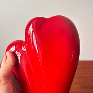 Vintage 1980’s Red Shape Heart Planter Vase, Vintage Valentines Day ...