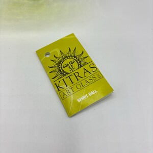 Vintage Large Kitras Art Glass Spirit Ball, Orange and Green Gazing ...