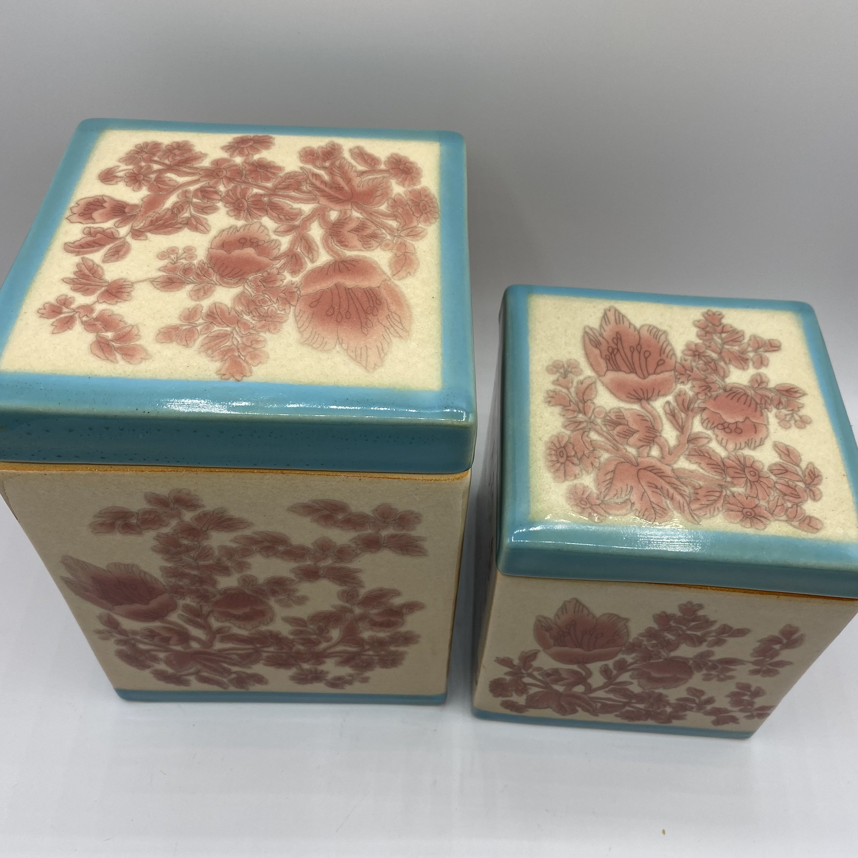 Vintage PIER 1 IMPORTS Fiona Canisters Oriental Style Blue - Etsy