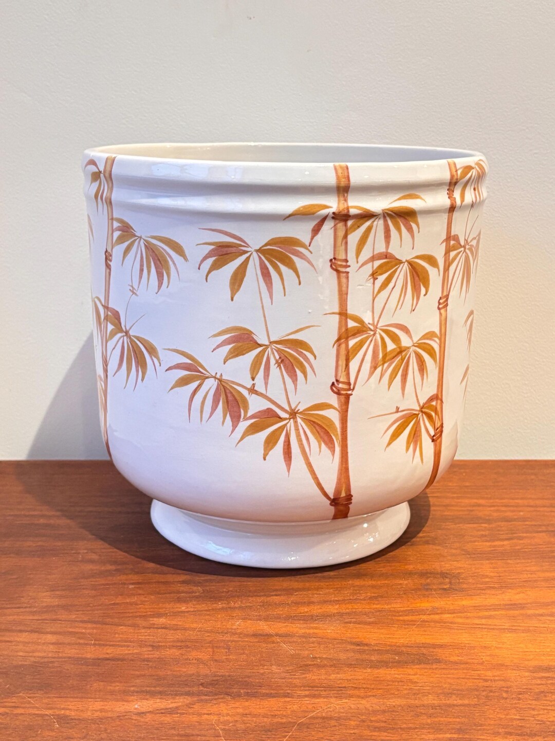Vintage Italian Pottery Large Planter With Bamboo Stock Design ...